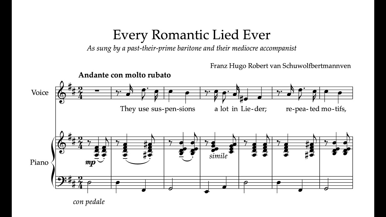 every romantic lied ever - YouTube
