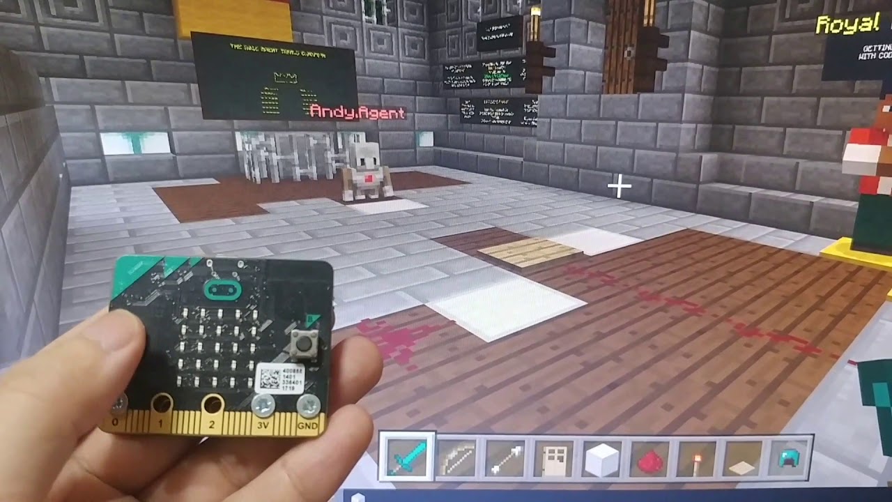 Micro bit控制 Minecraft Agent - YouTube