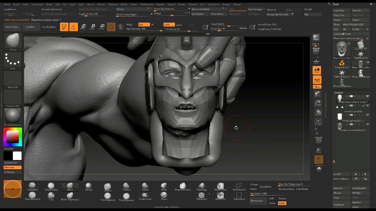 Making Werewolf in Zbrush Part 1 by Dragon Queen - YouTube