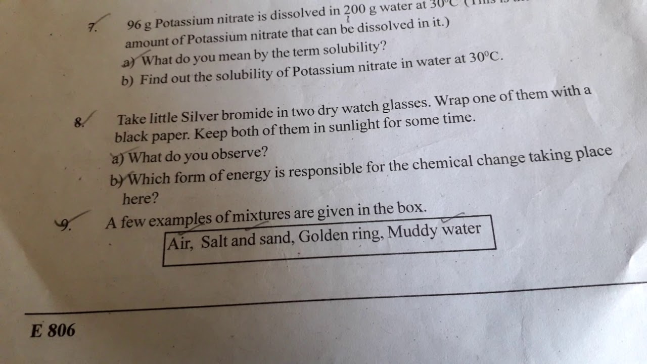 8th Standard Kerala Syllabus Chemistry Previous Question Paper 2018 8th Standard Kerala Syllabus Chemistry Previous Question Paper 2018