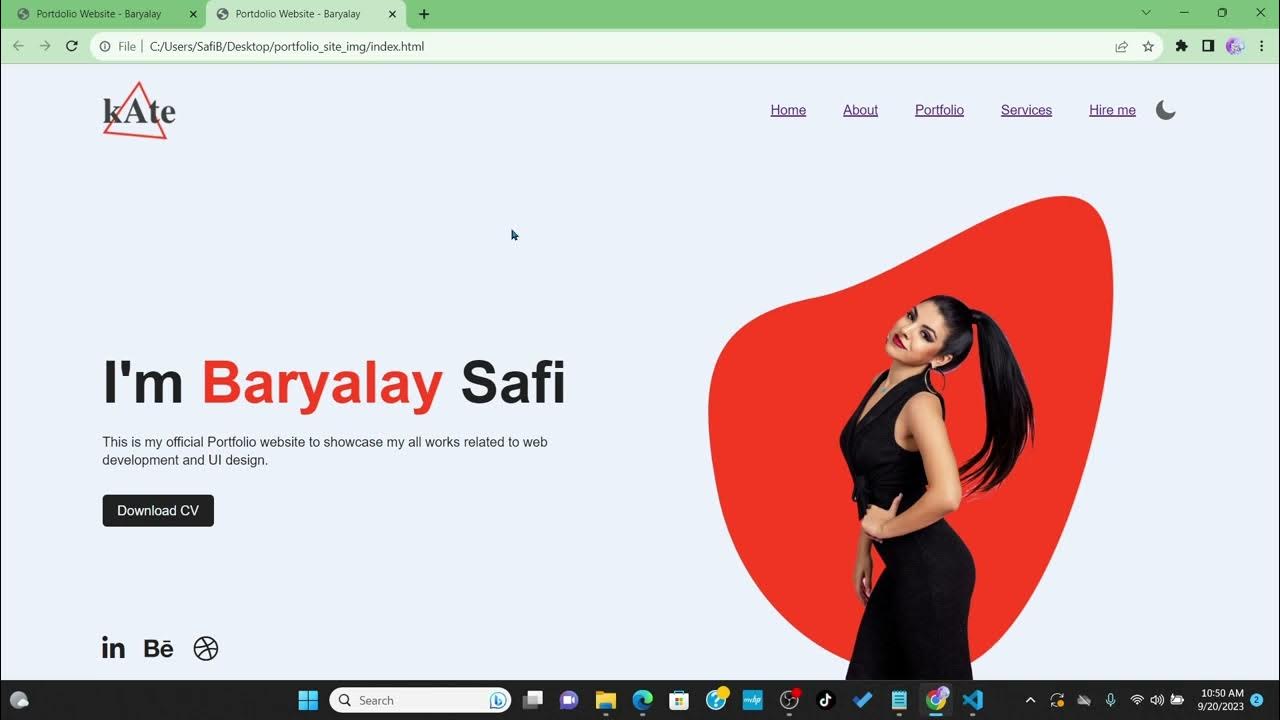 how to make website DARK MODE dark theme website design using HTML, CSS & JS - YouTube