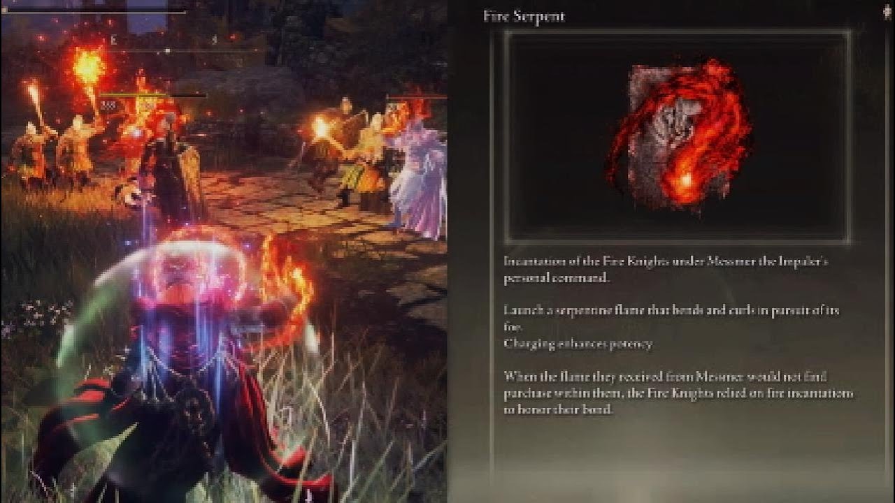 Elden Ring DLC Fire Serpent Spell Demonstration and Location Main ...