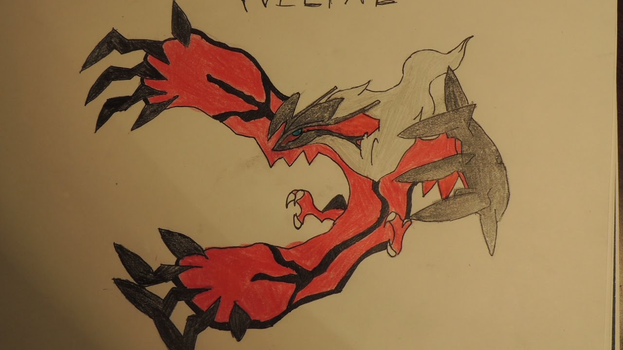 Yveltal Drawing Time Lapse (Pokemon) - YouTube