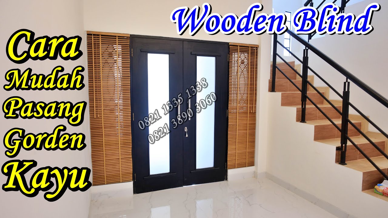 Cara Pasang Gorden kayu / wooden blind / krey kayu lipat gulung - YouTube
