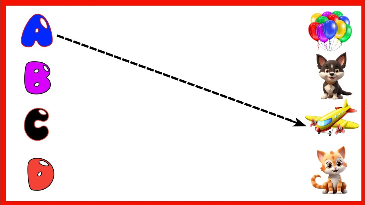 ABCD Match the Letters with Pictures | Lkg English Worksheet | lkg ukg ...