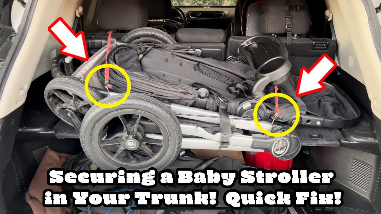 Securing a Baby Stroller in Your Trunk! (Quick Fix) - YouTube