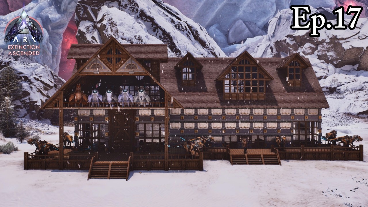 I Built My Snow Modern Home With A Built In Dino Garage & It's Amazing ...