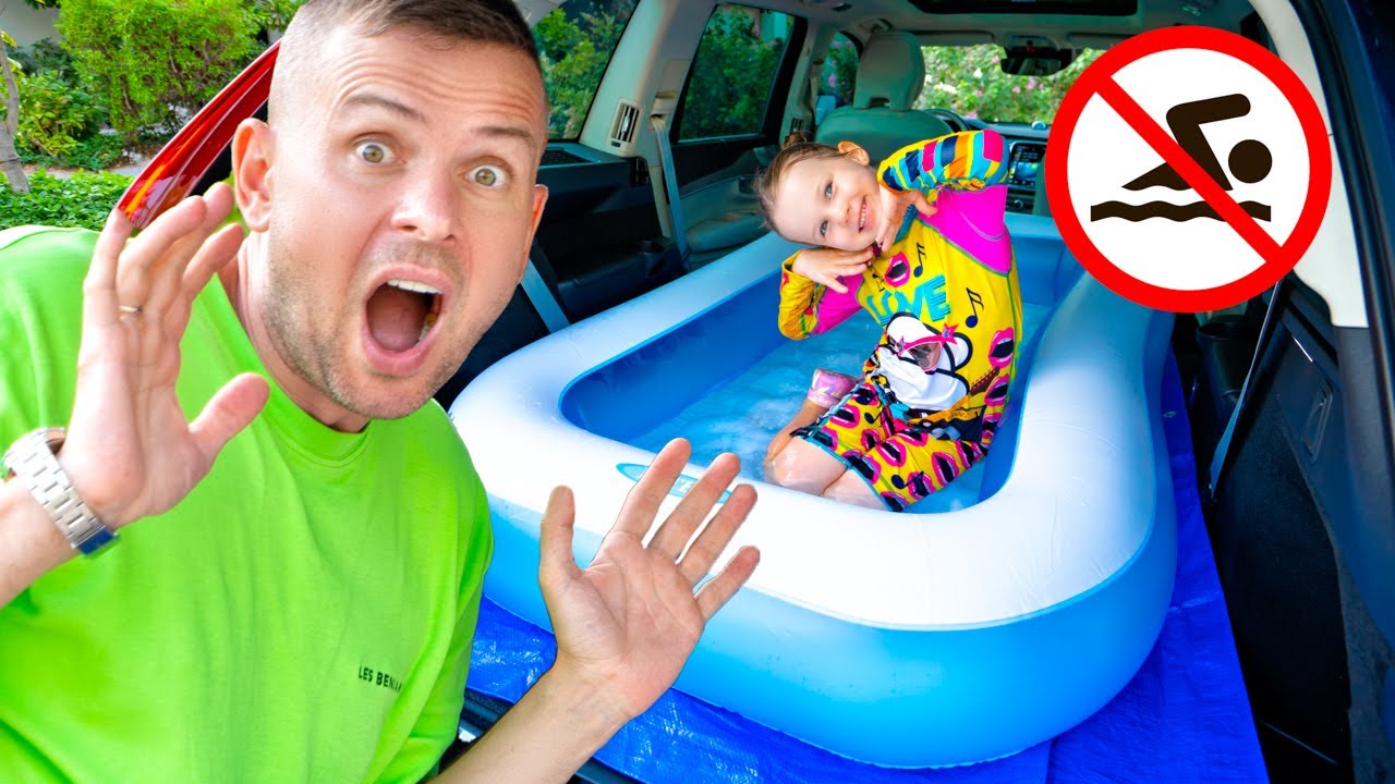 Vania Mania Kids Inflatable Pool Adventure - YouTube
