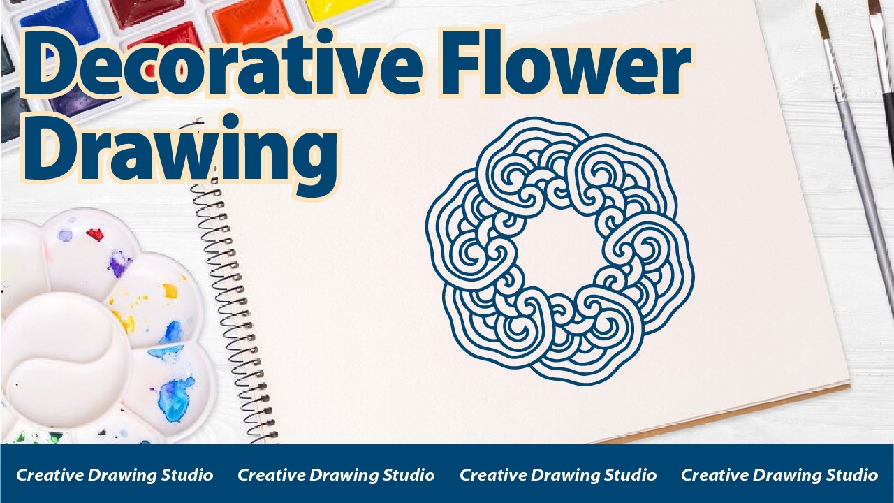How to Draw a Decorative Flower Design Step by Step | Creative Drawing ...