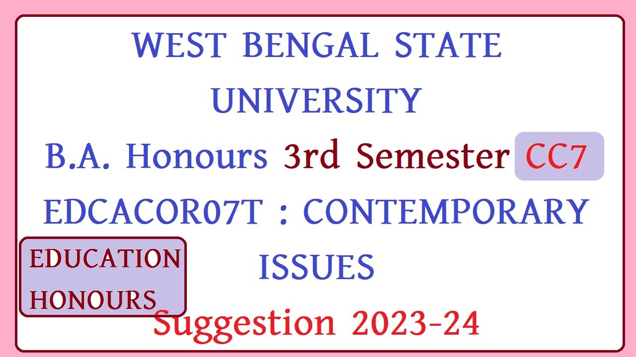 WBSU BA Honours 3rd Semester EDUCATION HONOURS CC7 Suggestion 2023 24 wbsu-ba-honours-3rd-semester-education-honours-cc7-suggestion-2023-24