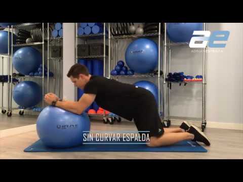 Rollout Fitball: Plancha básica y trabajo del Core - YouTube