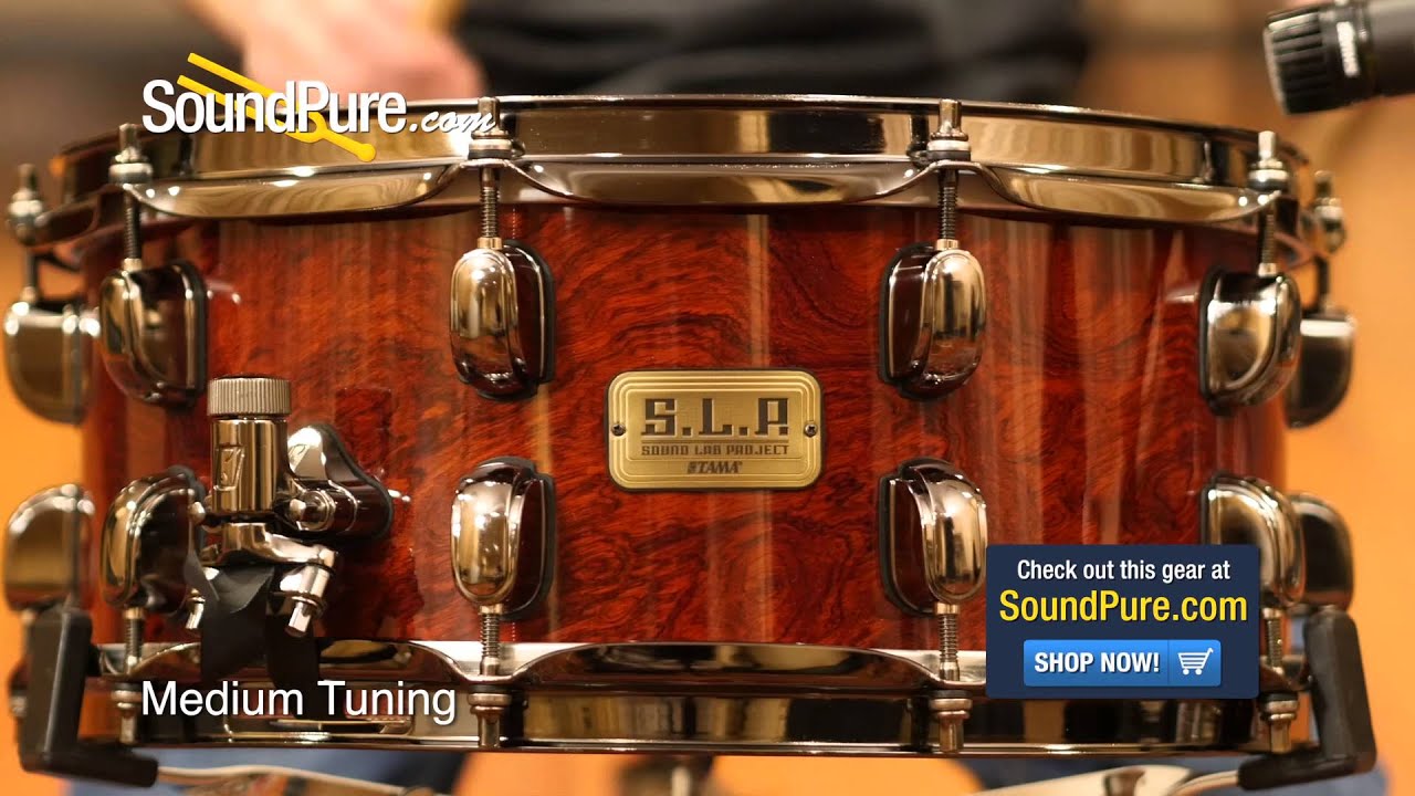 Tama 6x14 S.L.P. G-Bubinga SLP Snare Drum - Quick n' Dirty - YouTube