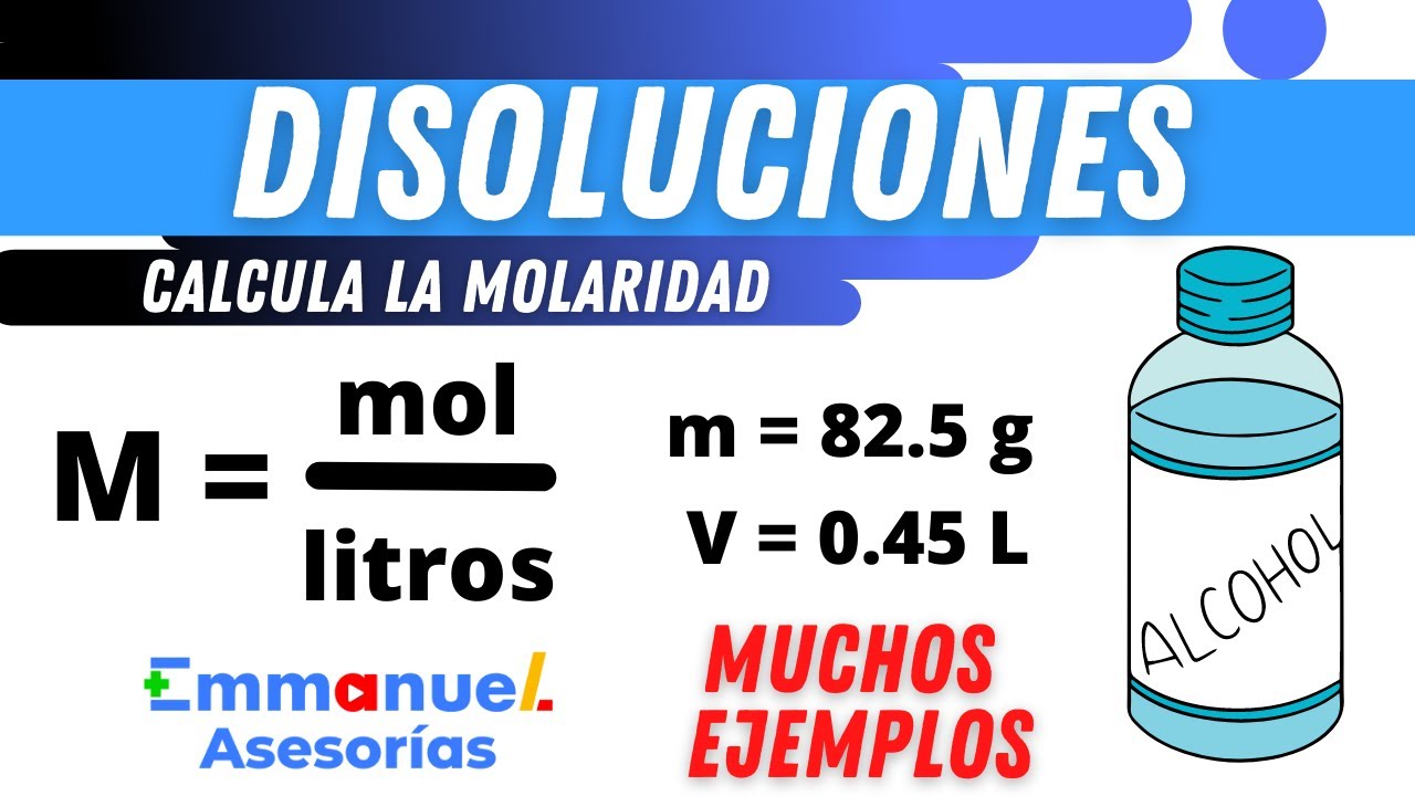 Calcular la MOLARIDAD de una Solución Químicas. Ejercicios Resueltos! # ...