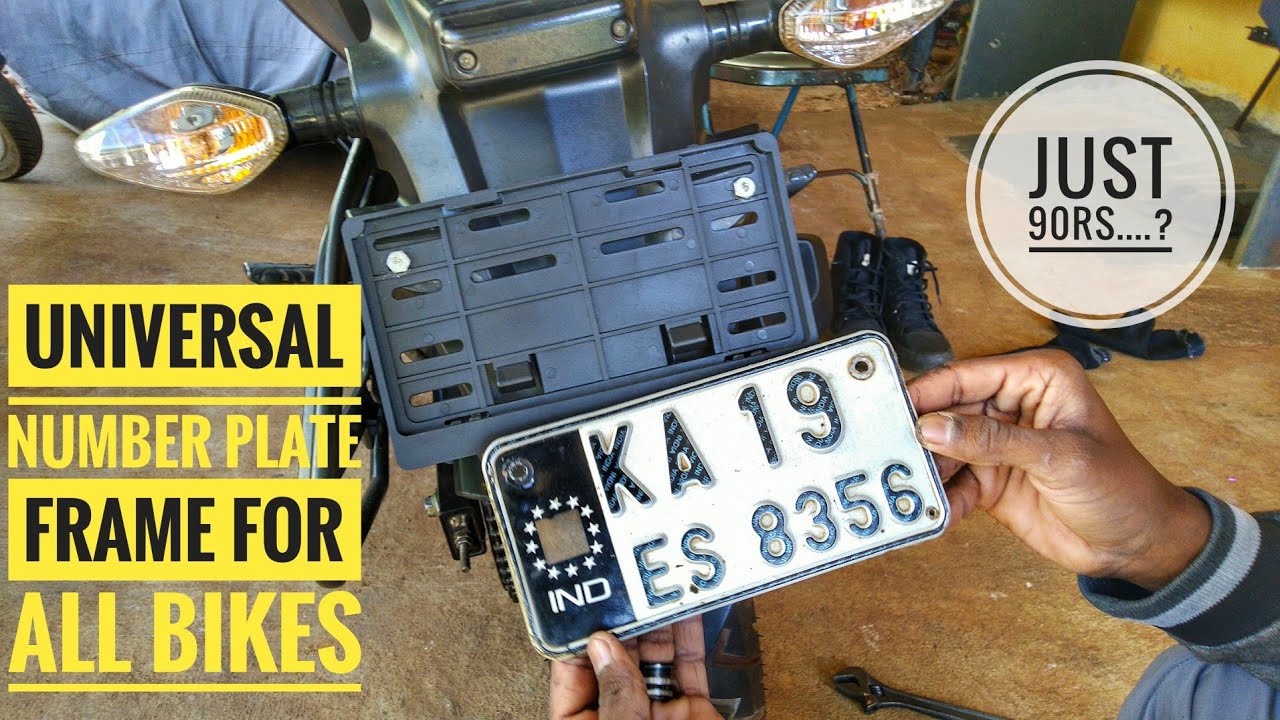 Number plate frame for bikes | Unboxing & installation | universal ...