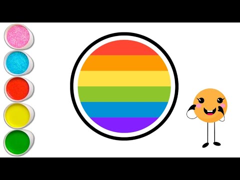 Circle drawing for kids| painting and drawing for kids| colouring for ...