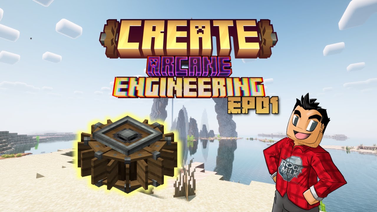 Le jour où j'ai inventé la roue à eau [Minecraft Create Arcane Engineering #01] - YouTube