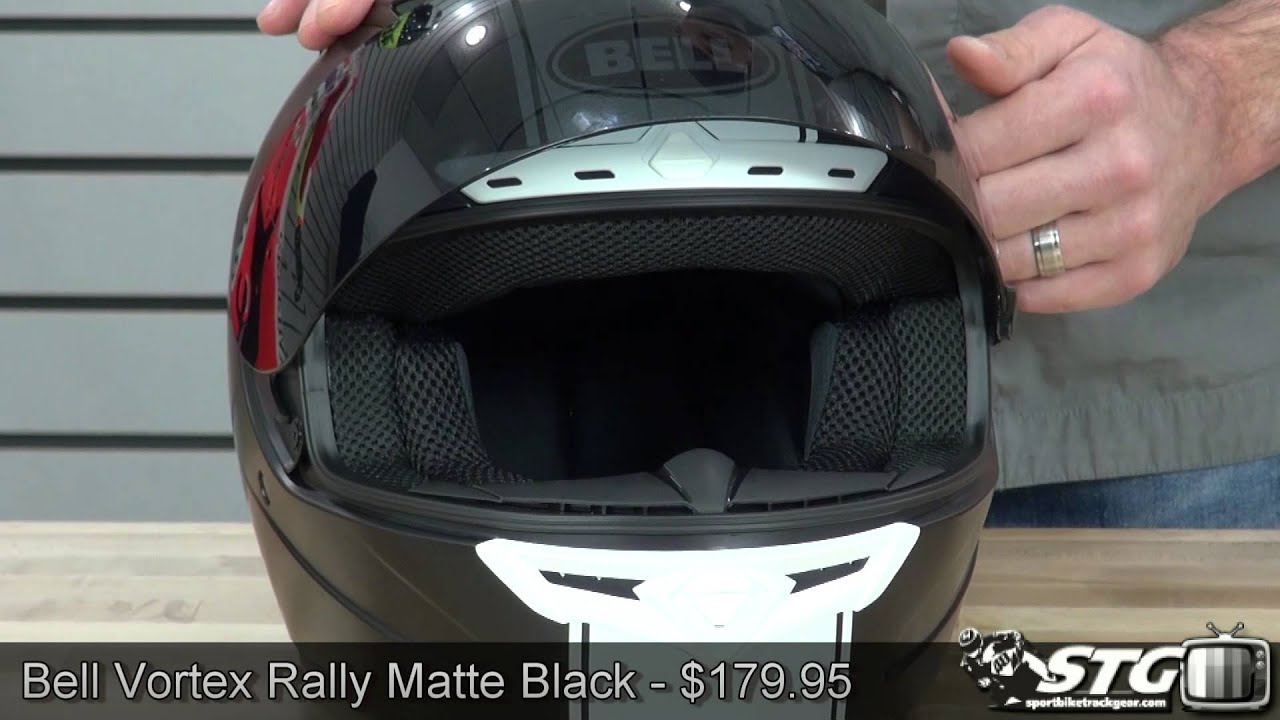 Bell Vortex Rally Matte Black Helmet Review from Sportbiketrackgear.com ...