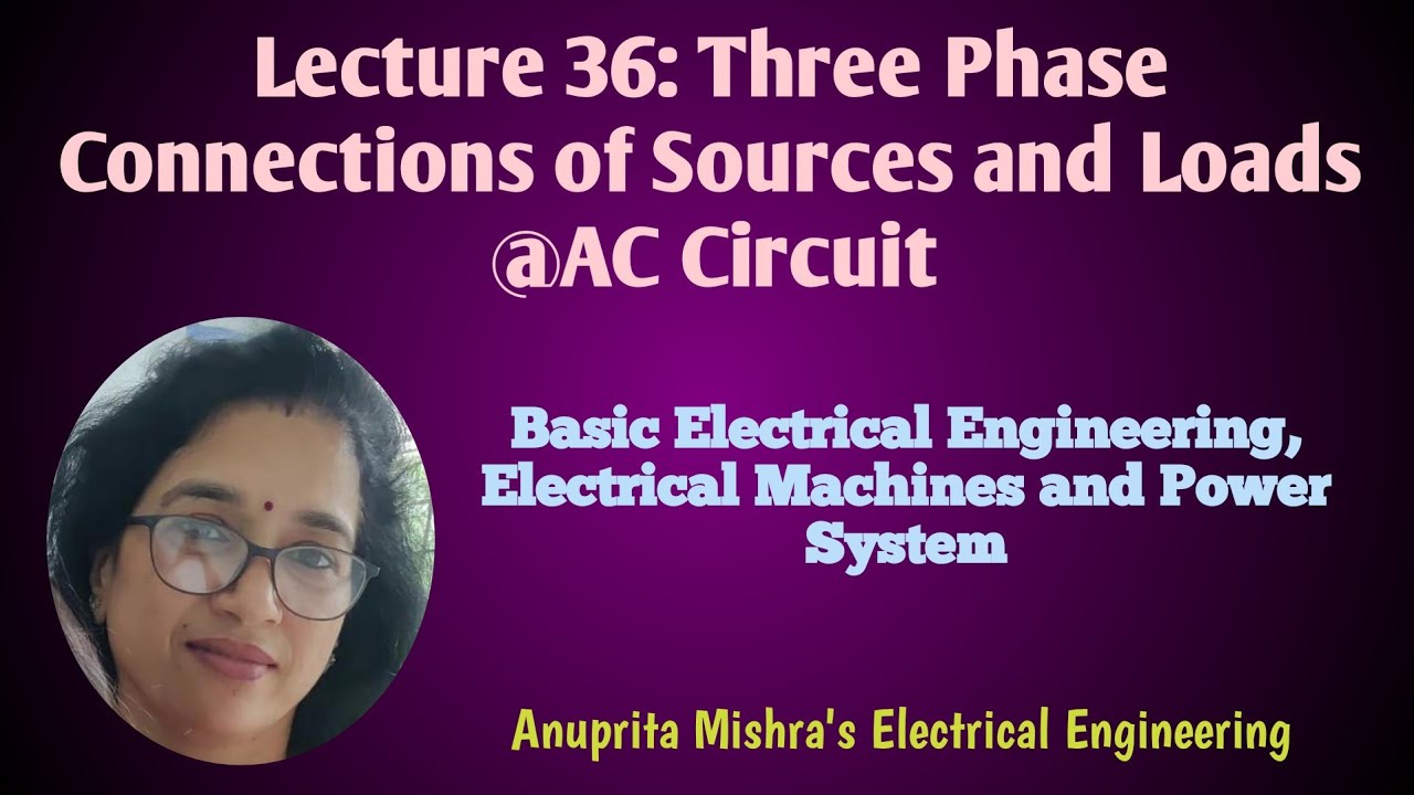 Lecture 36: Three Phase Connections of Sources and Loads @AC Circuit ...