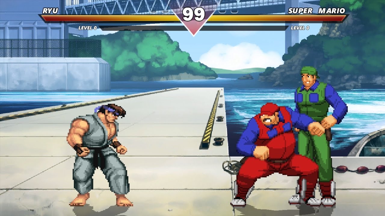 RYU VS SUPER MARIO - HIGH LEVEL INSANE FIGHT! - YouTube