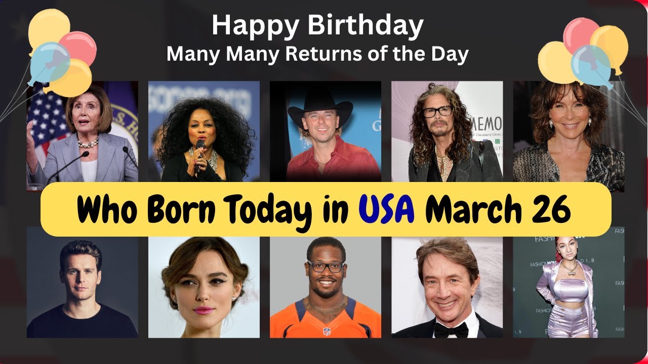 10 American Legend Who Born Today 26 March #whoborntoday #Video # ...