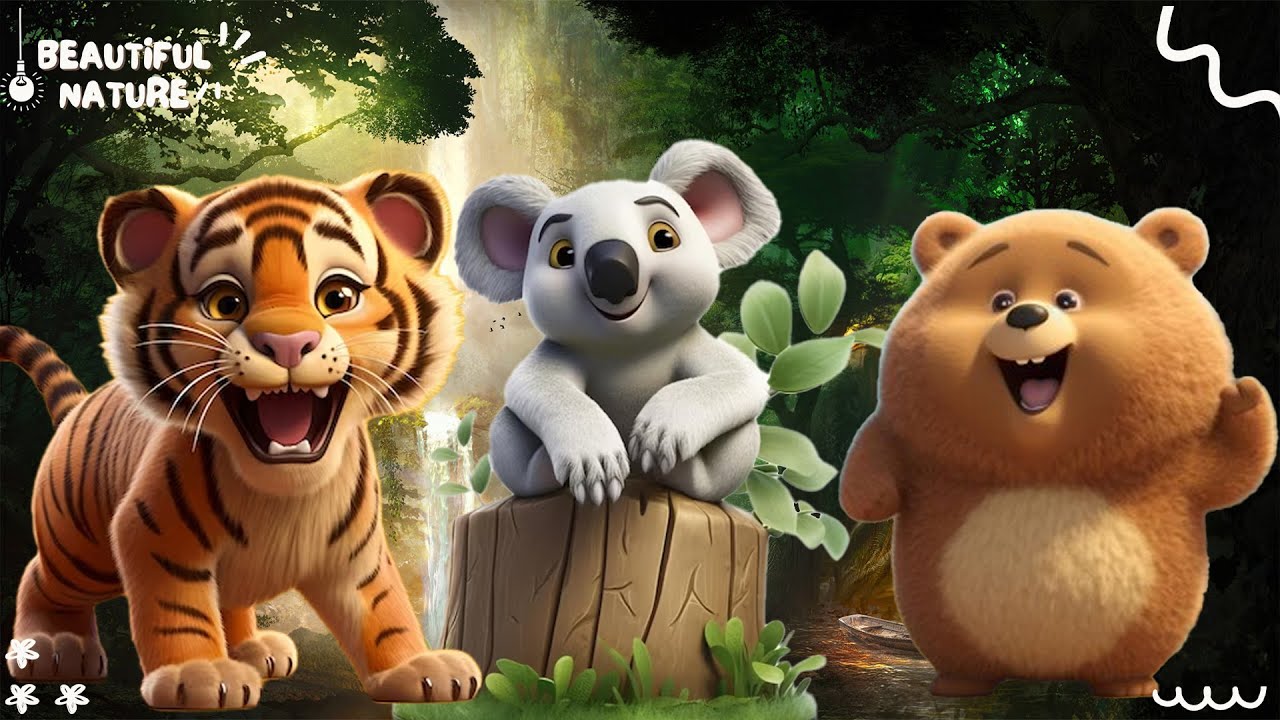 The sound of the bustling animal world: Tigers, Koalas, Bears, Hamster, Cat, Skunk - YouTube