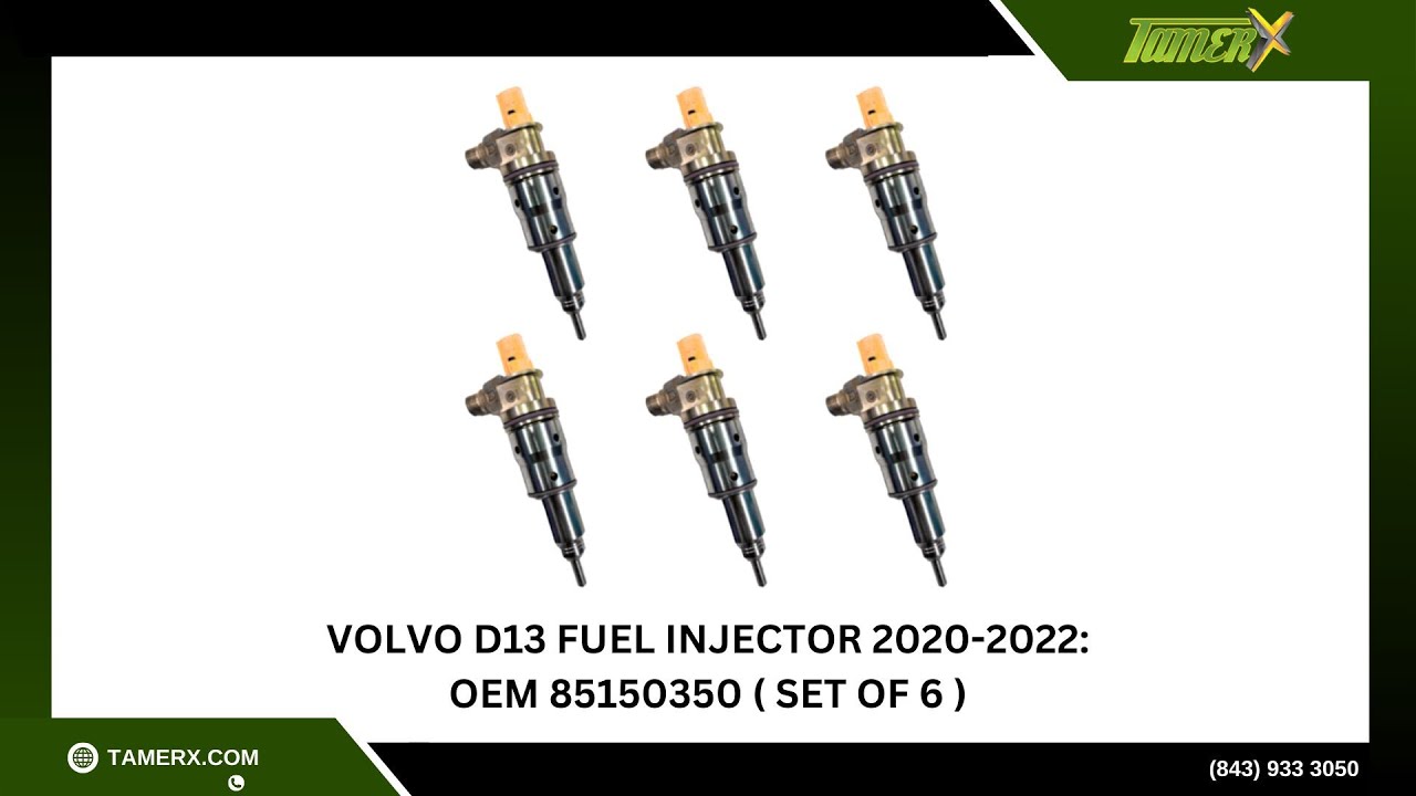 Volvo D13 Fuel Injector 2020-2022: OEM 85150350 ( Set of 6 ) - YouTube