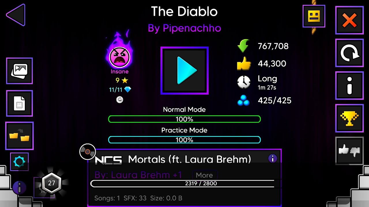 Haunted Gauntlet Insane The Diablo By Pipenachho Geometry Dash #266 ...