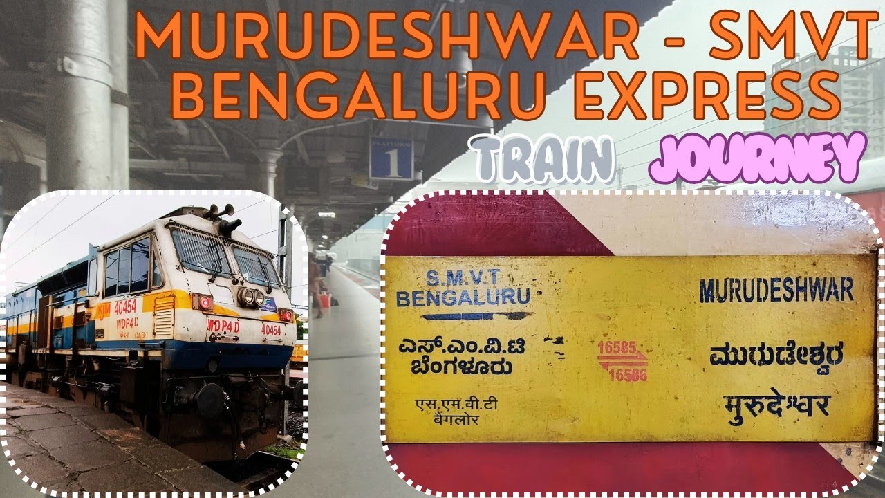 Journey on Murdeshwar - SMVT Bengaluru Express (16586) - YouTube