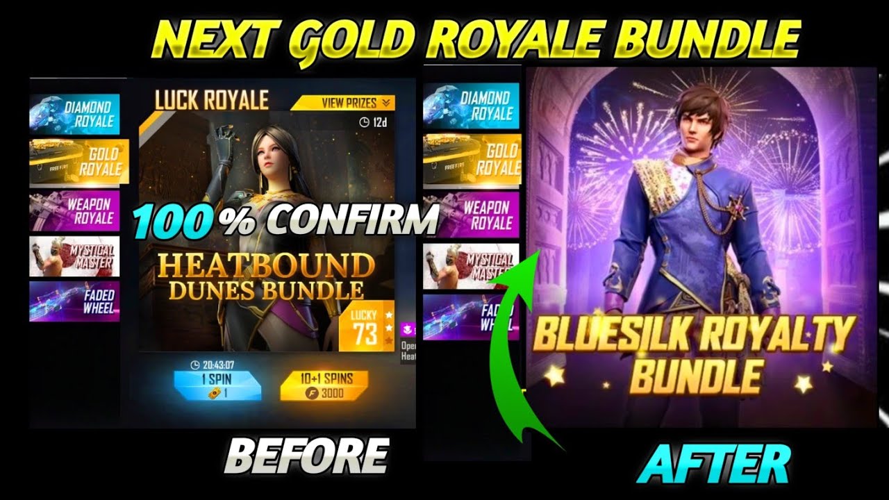 Next gold Royale bundle in freefire | freefire new gold Royale bundle ...