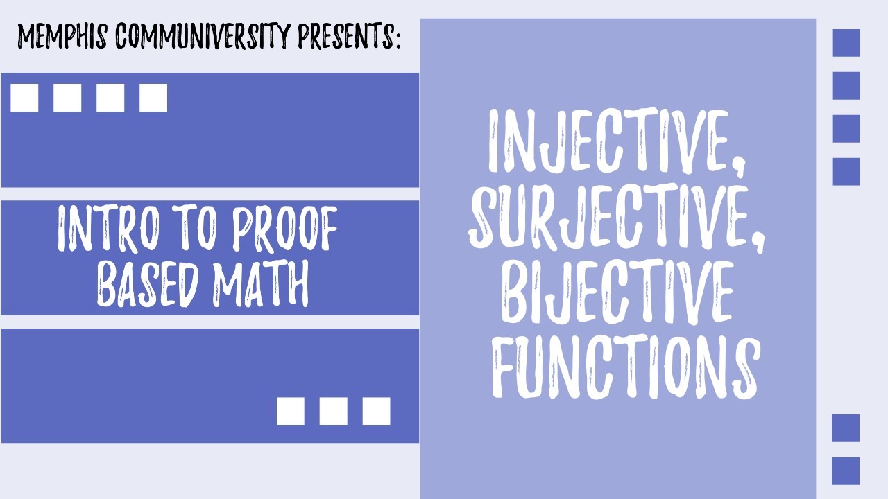 An Intro to Proof Based Math: Injective, Surjective, and Bijective ...