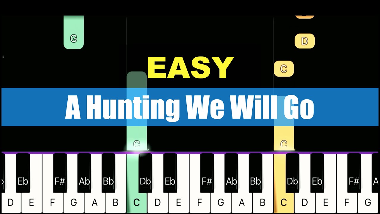 [Piano Tutorial] A Hunting We Will Go EASY - YouTube