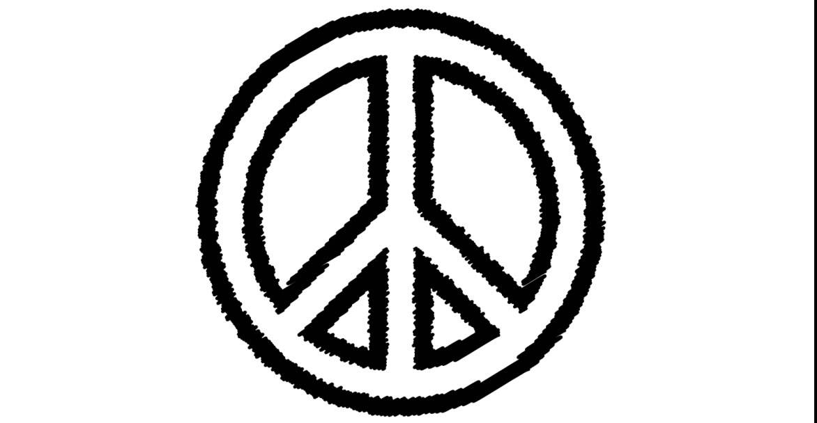Draw a tattoo # peace symbol scribble - YouTube