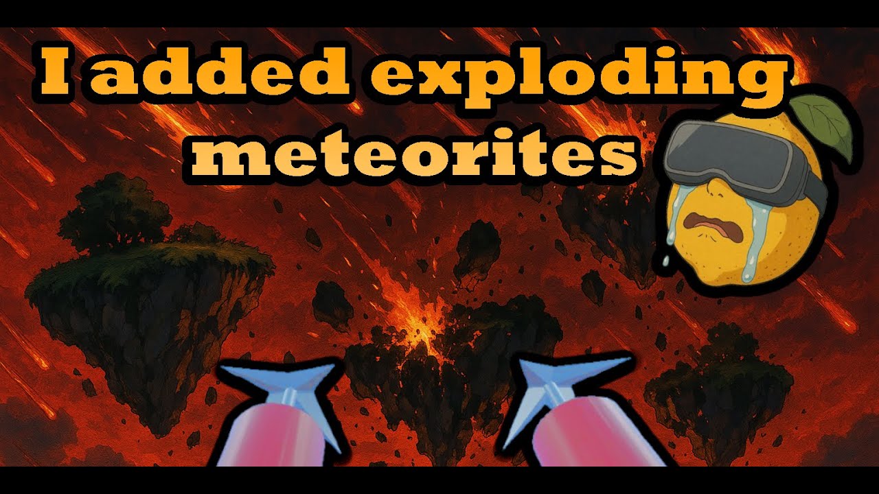 I added exploding meteorites to my VR Game - YouTube