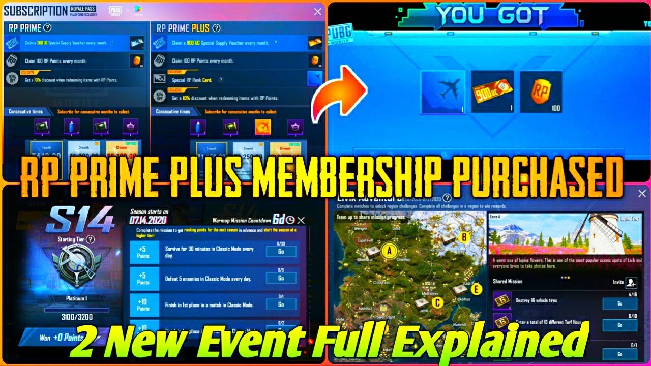 Pubg RP Prime & RP Prime Plus Subscription | Livik Adventure Event ...