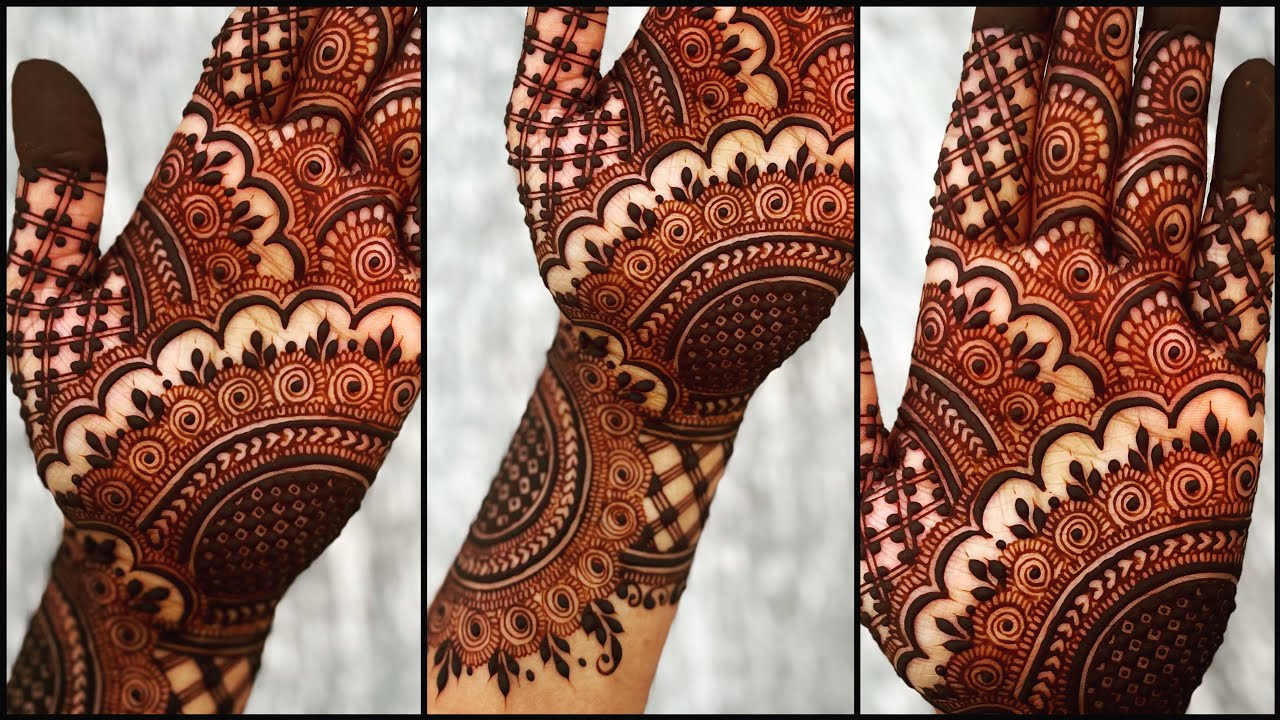 New Easy Bridal Front Hand Mehndi Design | Simple Front Hand Mehndi ...