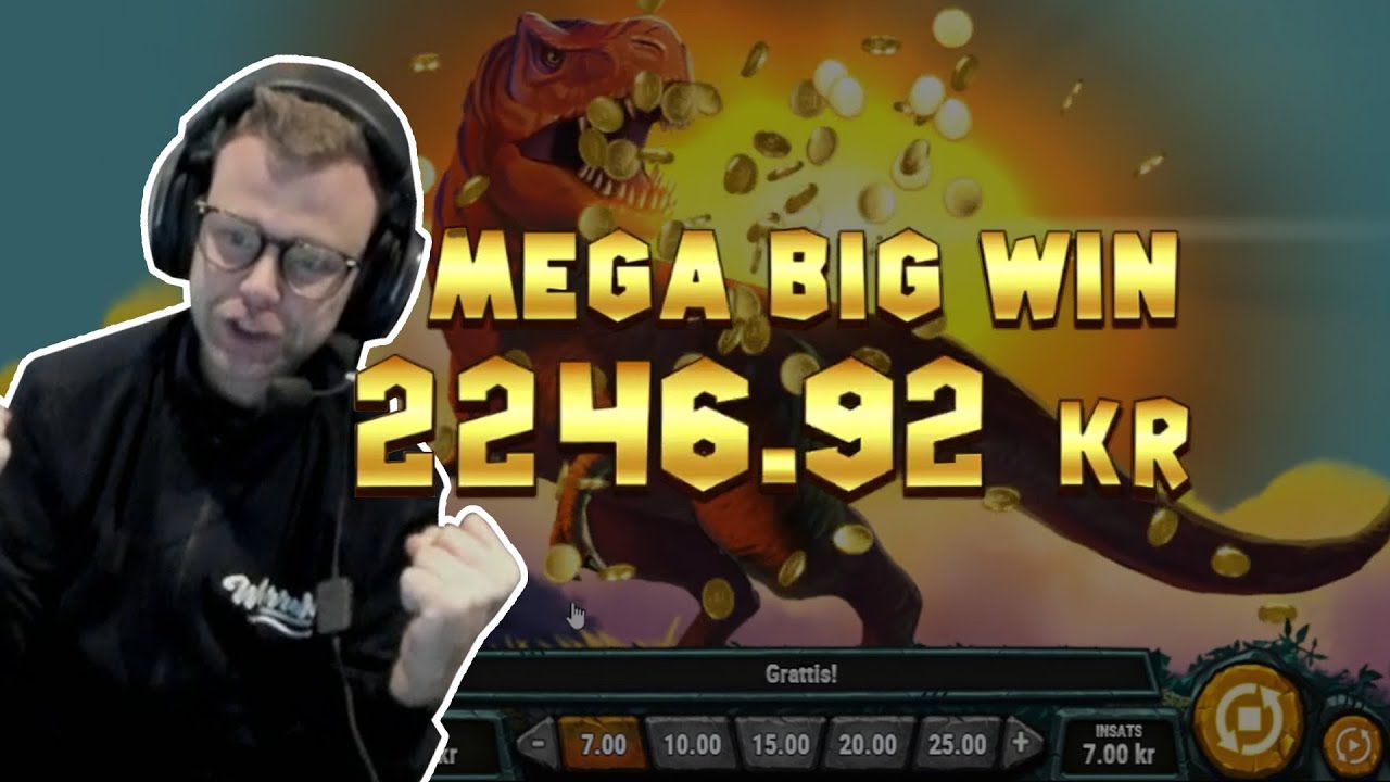MEGA BIG WIN - 352x på Raging Rex 3 - YouTube