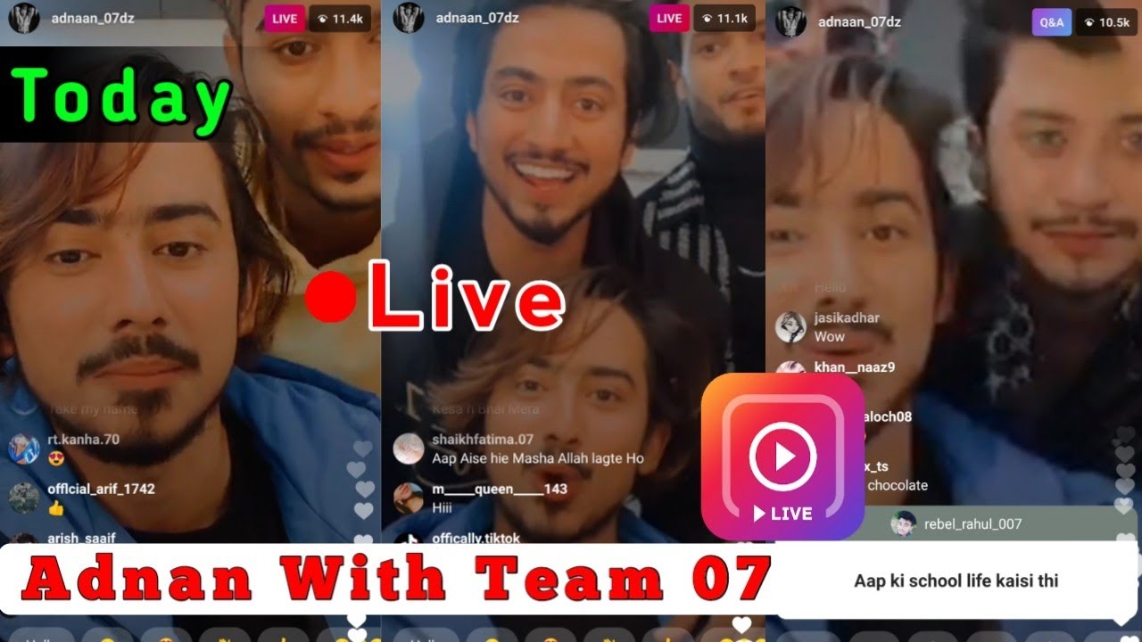 Team 07 Live On Instagram || Adnan With Team 07 Live Insta || Team 07 ...