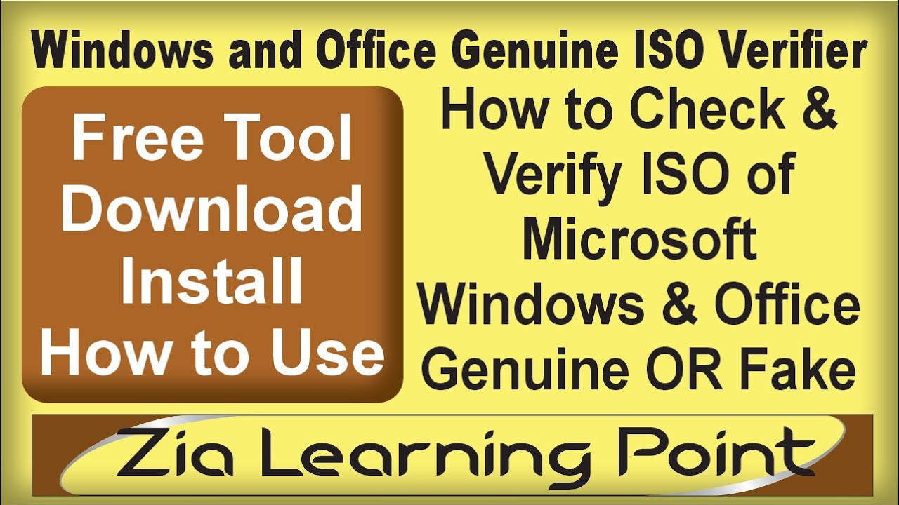 Windows and Office Genuine ISO Verifier | How to Check ISO Genuine OR ...