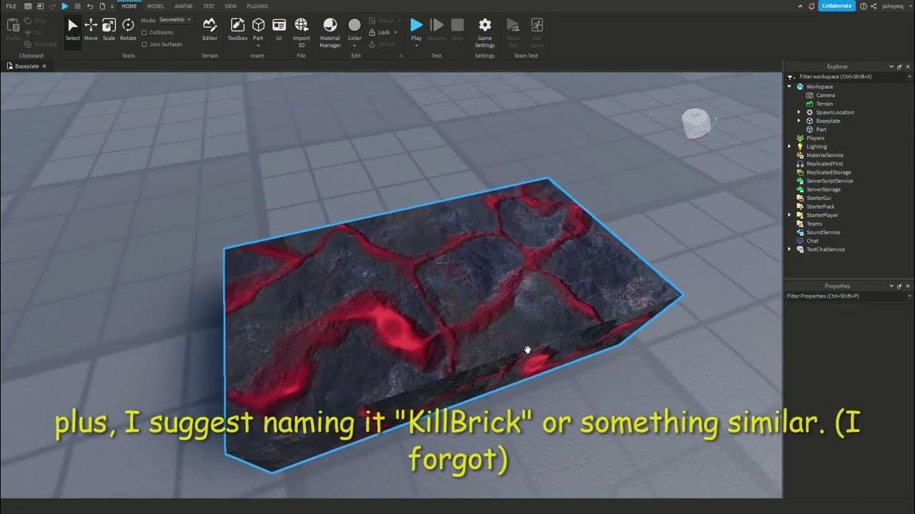 How to make a kill block in Roblox Studio (2023) - YouTube