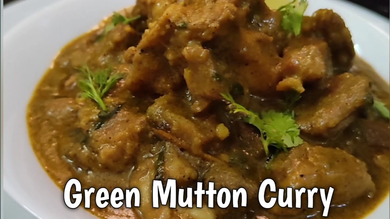 Green Mutton Curry Recipe || Simple Green Mutton Curry In Telugu - YouTube