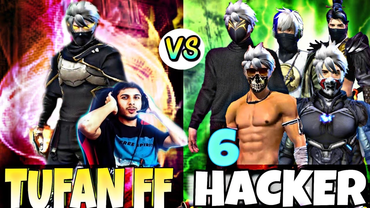 TUFAN FF 🔥 VS 6 HACKER 😈 || 1VS6 FIGHT 😱 || @NonstopGaming_ 🔴 LIVE ...