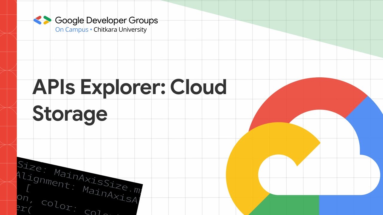 E01: APIs Explorer: Cloud Storage || GDG CUIET || GenAI Study Jams - YouTube