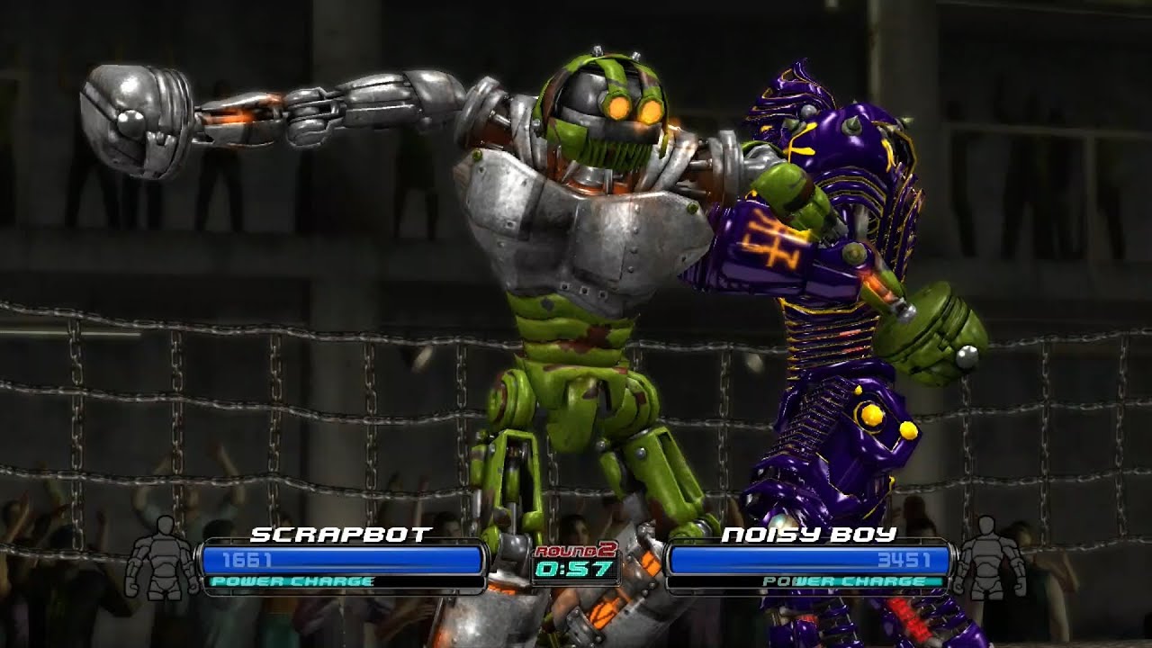 REAL STEEL THE VIDEO GAME - SCRAPBOT vs NOISY BOY - YouTube