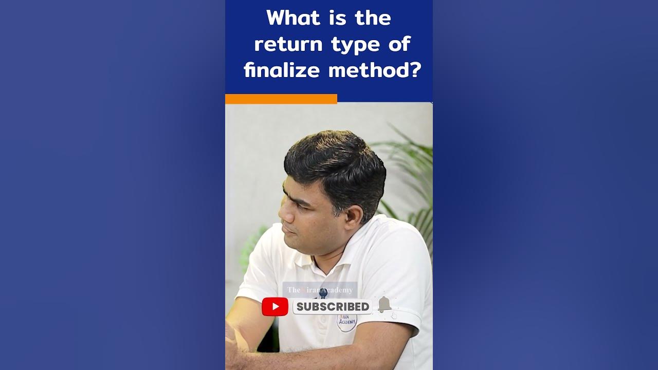 Return Type of Finalize Method | Java Interview Question | #shorts #kiransir - YouTube