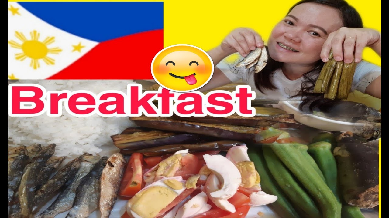 MUKBANG|| FILIPINO BREAKFAST-Tuyo/Fried Talong/Sinaing/ Okra/Salted egg ...