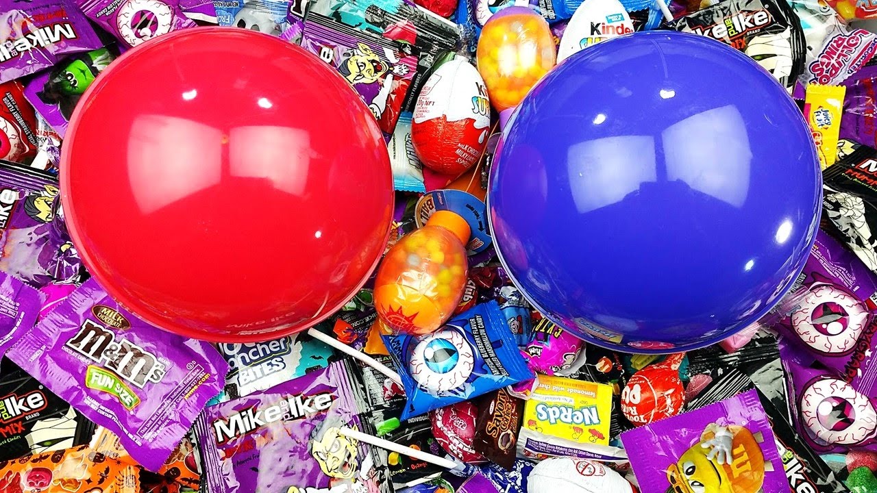 LEARN COLORS with A lot of New Candy & Balls Surprises - Surprise Eggs ...