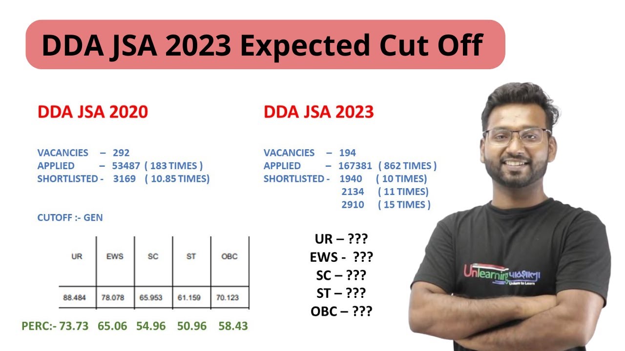 DDA JSA expected cut off | DDA JSA answer key 2023 ! #dda #ssc # ...