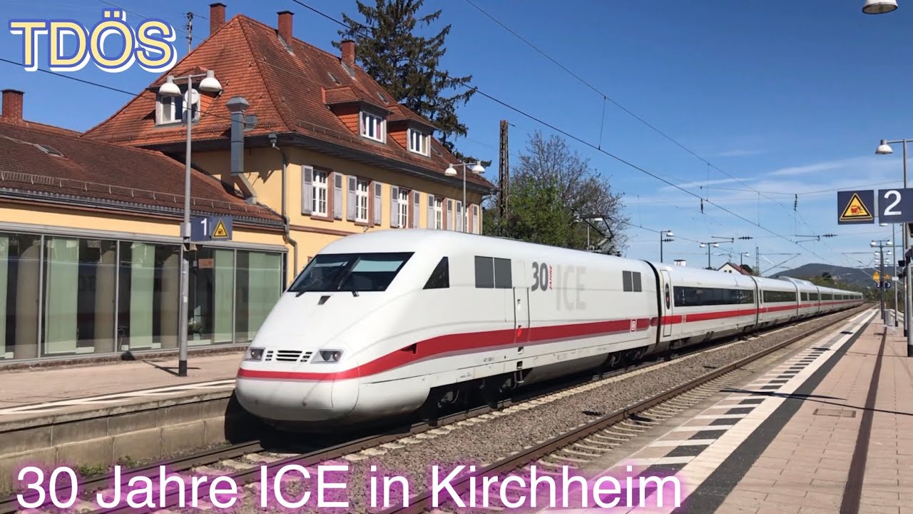 30 Jahre ICE durchfährt Heidelberg-Kirchheim/Rohrbach - YouTube
