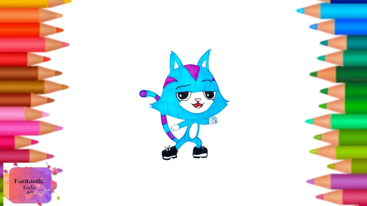 Coloring: CatRat 💙💜 From Gabby's Dollhouse🔵 It's Coloring Time ⏰🖍️📄 ...