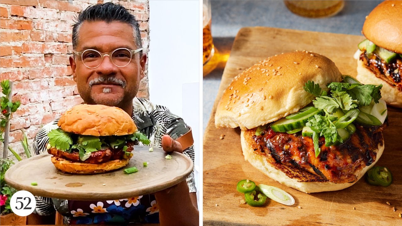 Sweet & Spicy Barbecue Chicken Sandwich | Sweet Heat with Rick Martinez ...